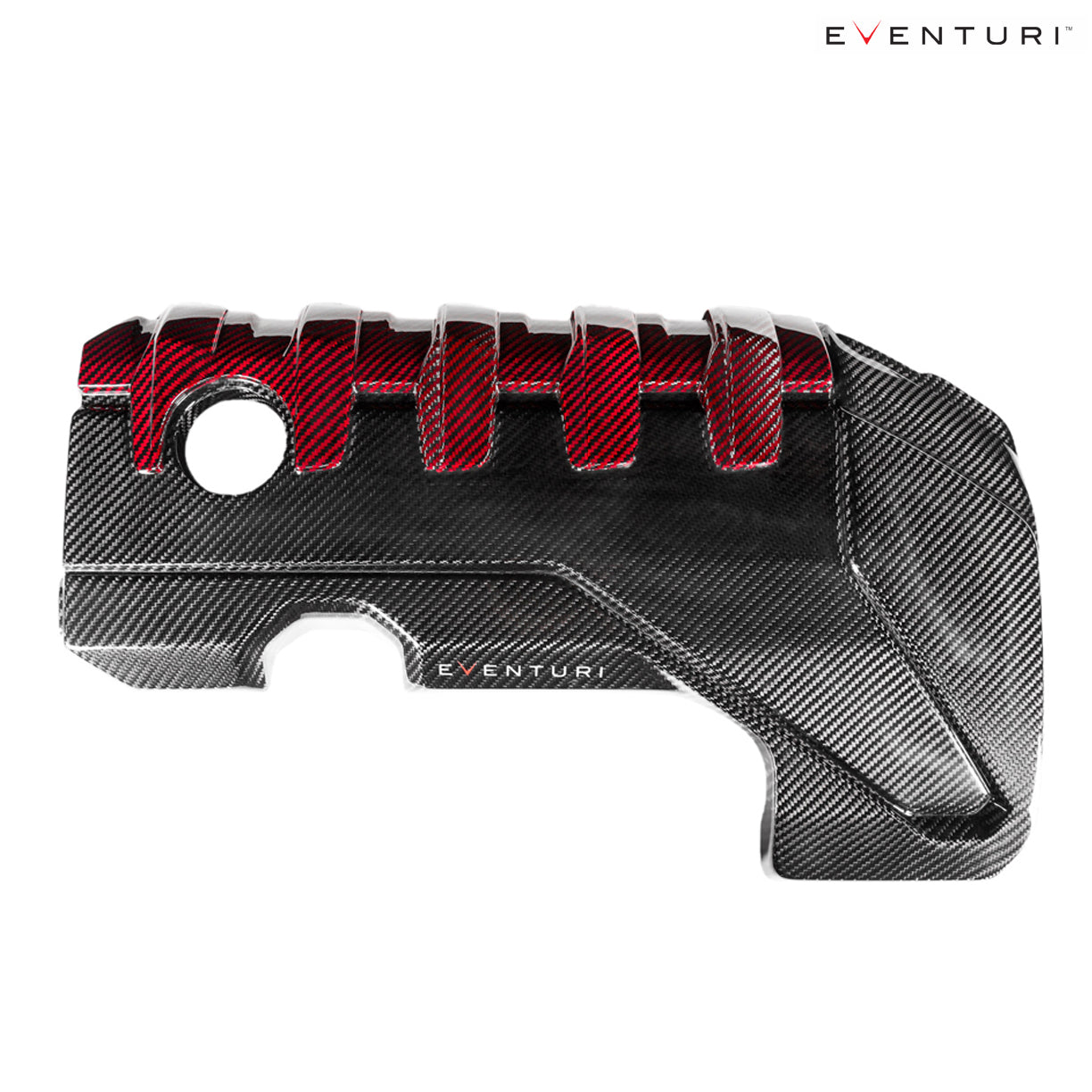 Eventuri Carbon Fiber Black and Red Engine Cover for Audi RS3 Gen 2