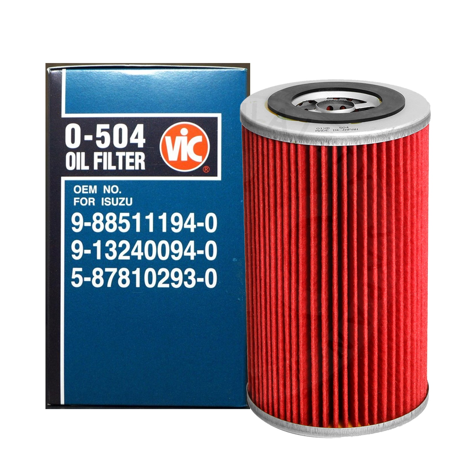 VIC Oil Filter Element Type O-504 for Isuzu NLR85E, NLR85H, Isuzu Elf