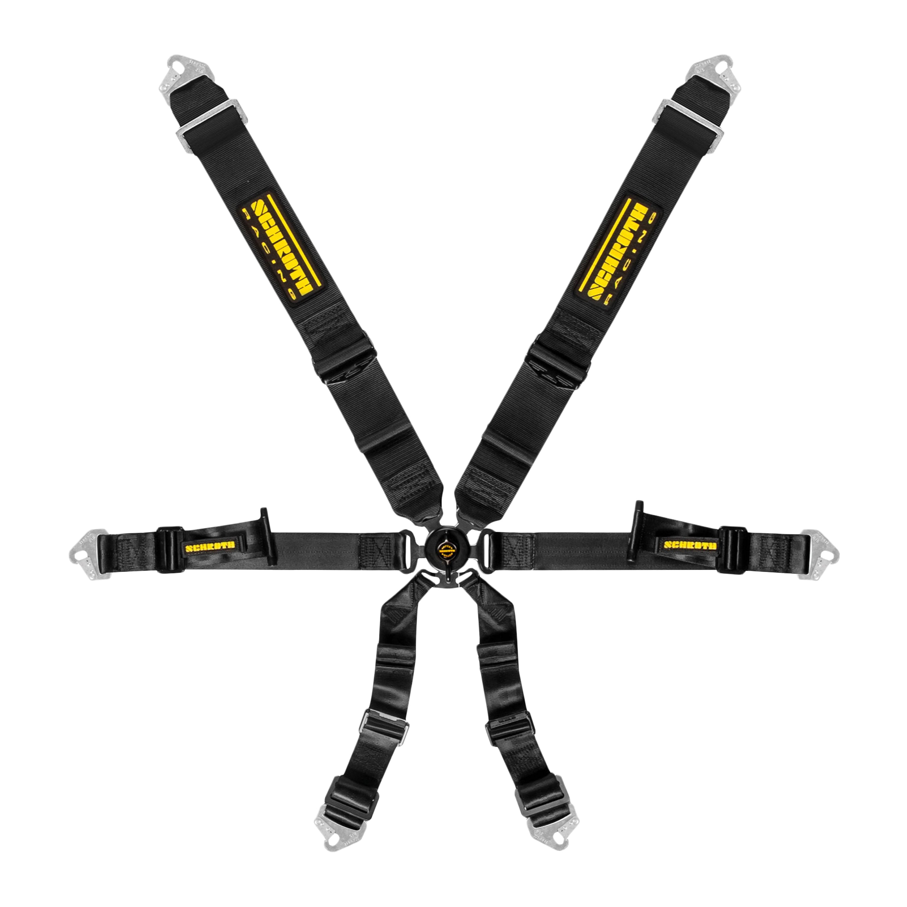 Schroth Racing Harness 6pt Profi 3x2 Pull Down Black