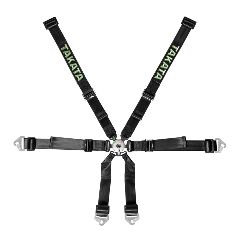 Takata Racing Belt 6pt Race 2x2 Black