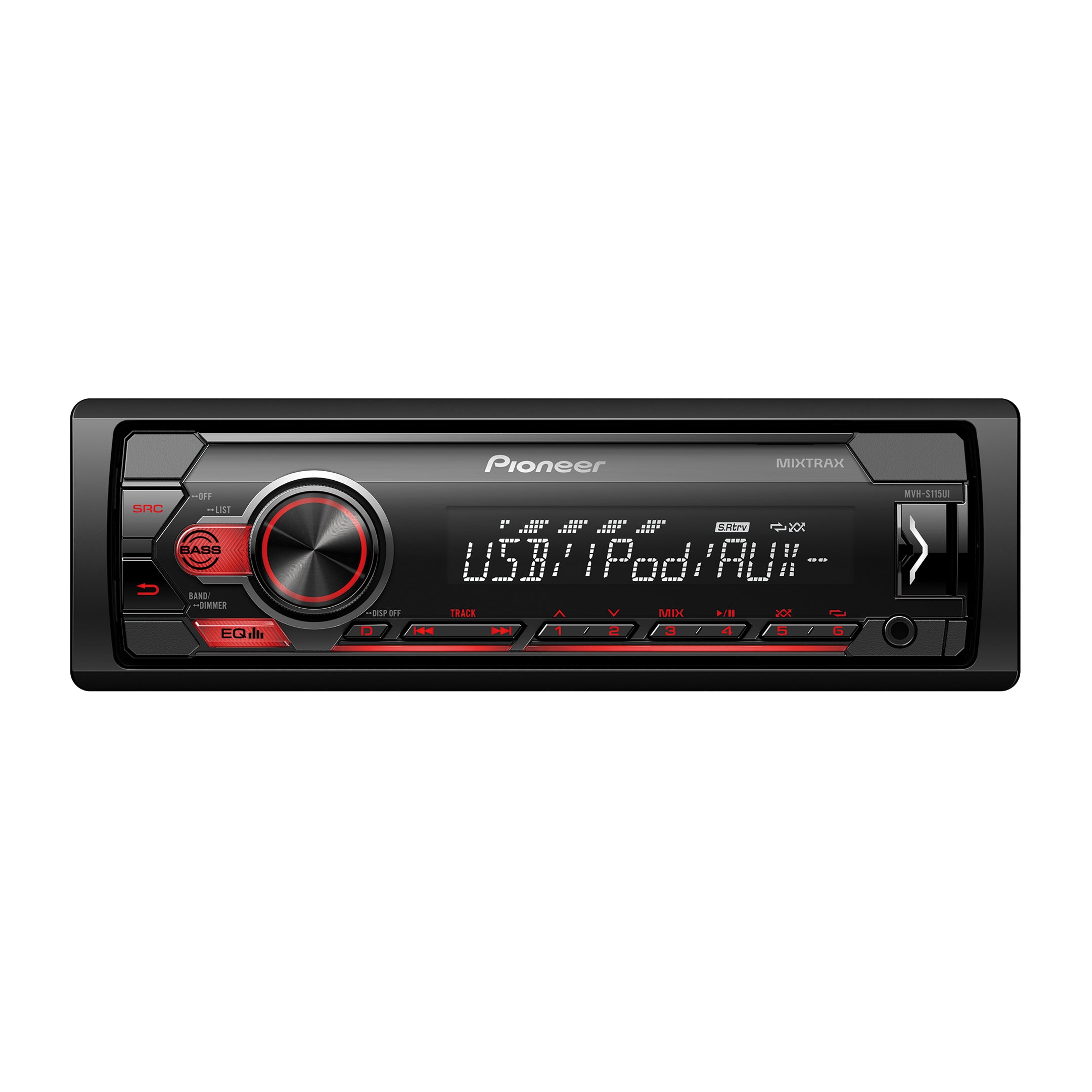 Pioneer 1DIN MVH-S115UI Audio Receiver with Mixtrax & Direct Control S
