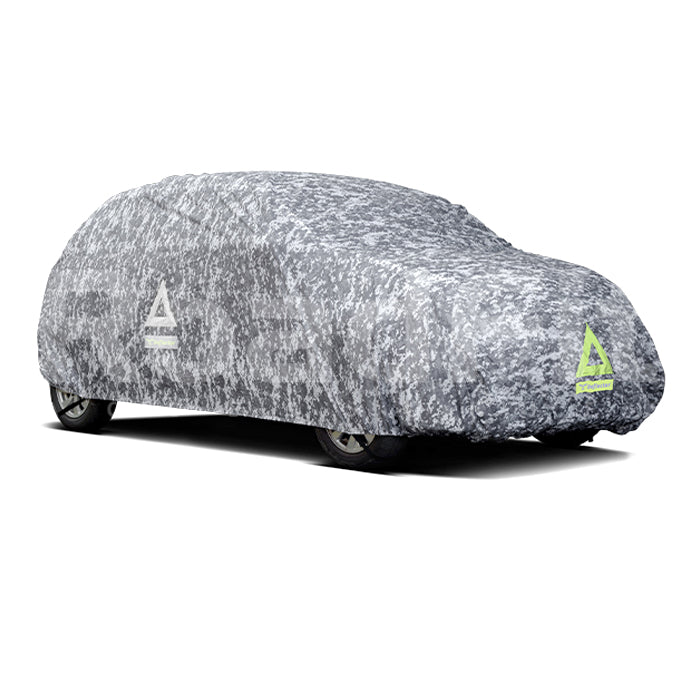 Deflector Water Resistant Car Cover Arctic Camouflage Fabric Hatchback