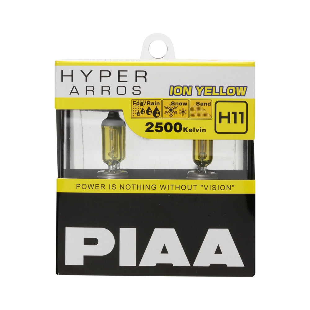 PIAA Hyper Arros 2500K Ion Yellow Halogen Bulb H11