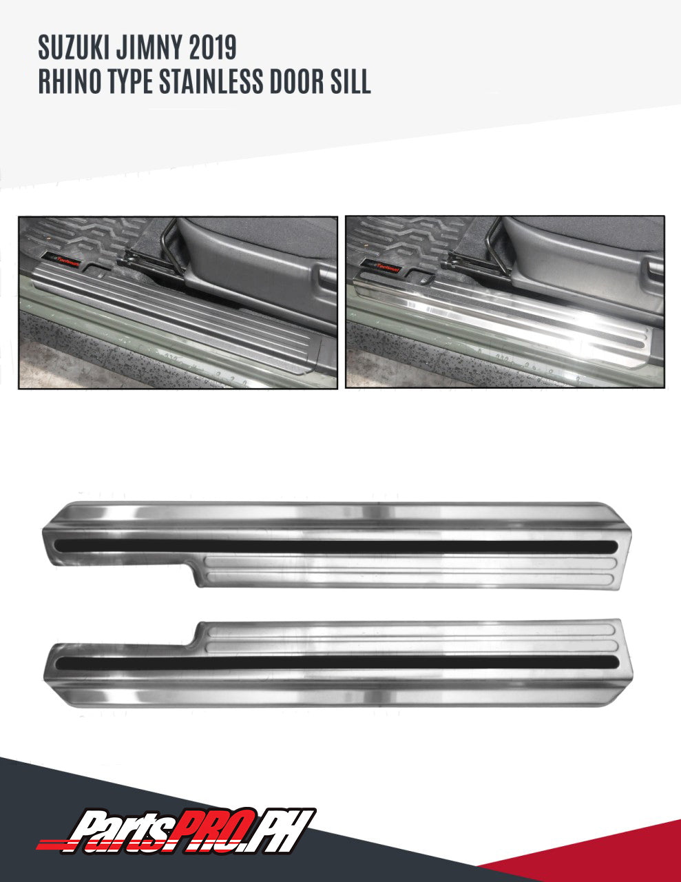Rhino Type Stainless Door Sill for Suzuki Jimny 2019
