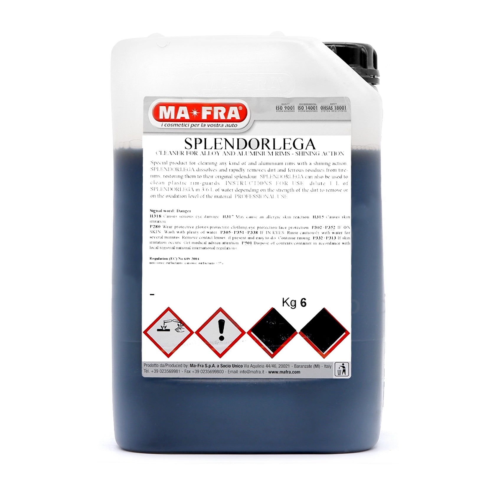 Ma-Fra Splendorlega Alloy & Magnesium Wheels Cleaner 5 Liters / 6 Kgs.